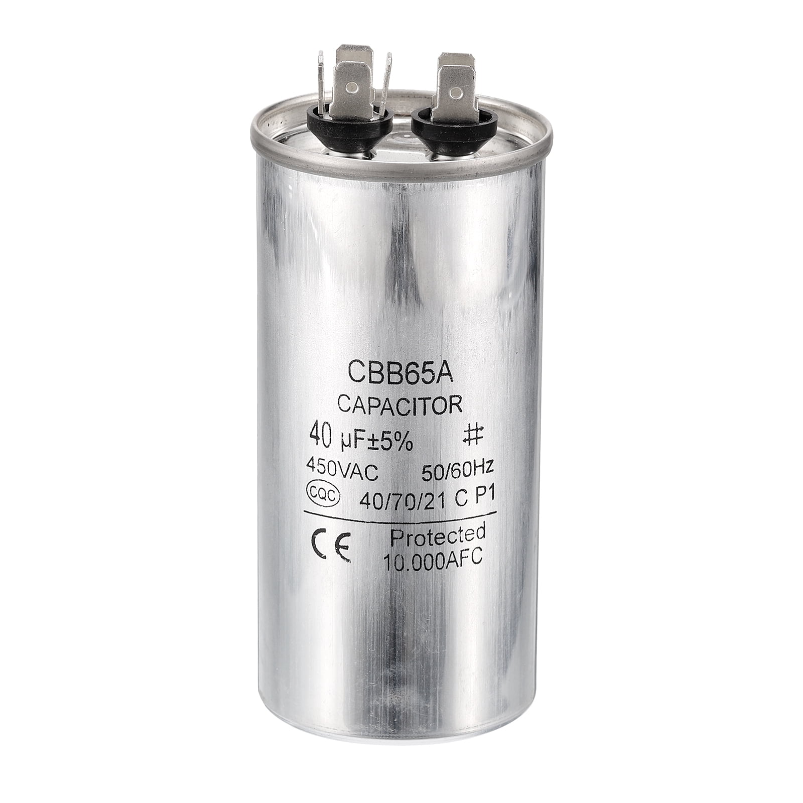 CBB65 40uf Run Capacitor, 40mfd 1pack AC 450V Aluminum Case Motor Start ...