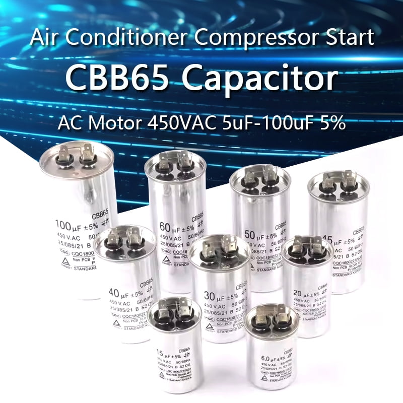 CBB65 AC Engine Capacitor Air Conditioner Compressor Start Capacitor ...
