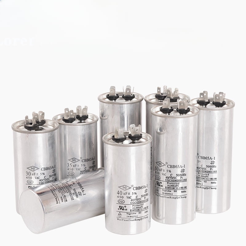 CBB65 Air Conditioner Start Run Capacitor 450V - Aluminum Case ...