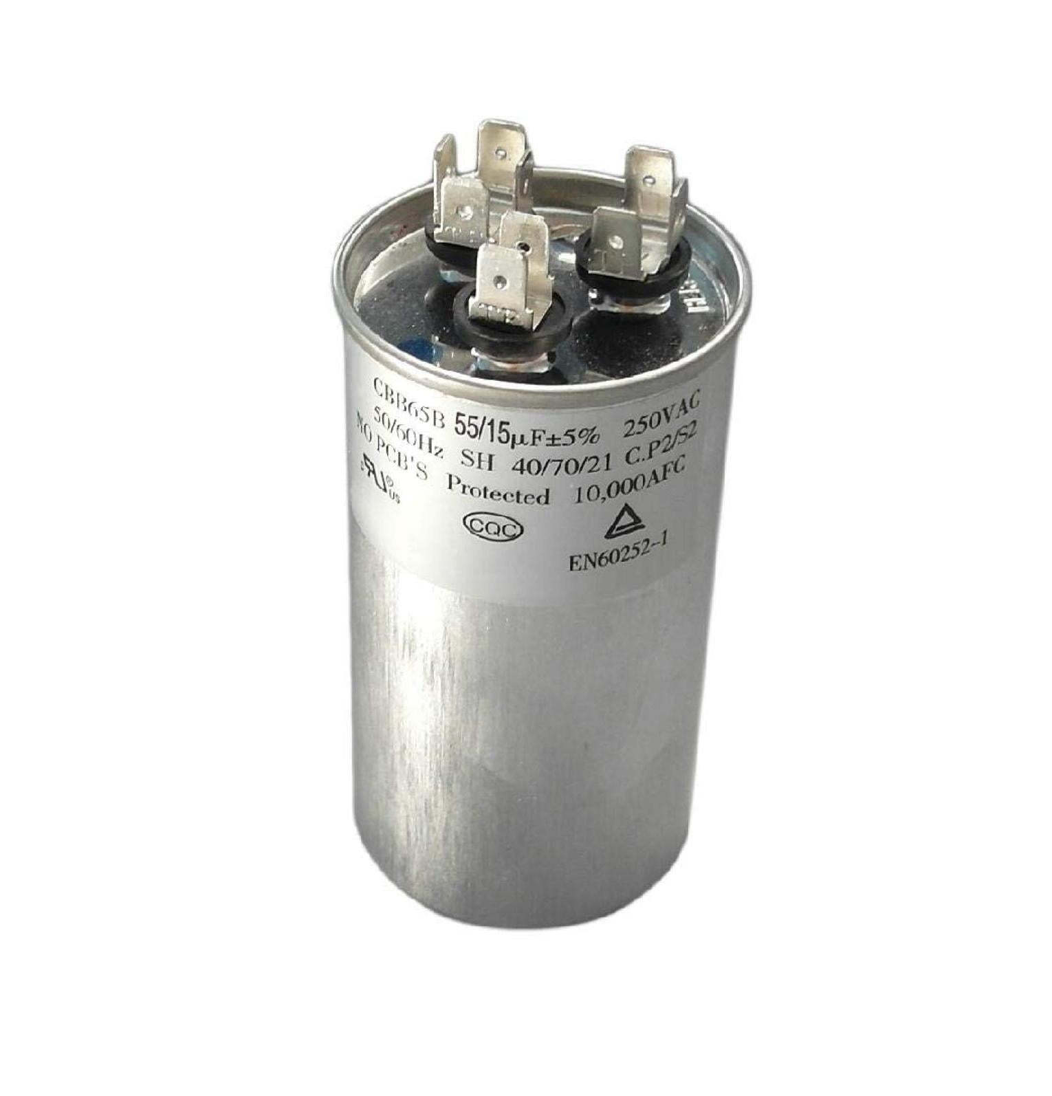 CBB65B Run Dual Capacitor 250VAC 250V 55/15uF 55+15uF 55MFD+15MFD 40/70 ...