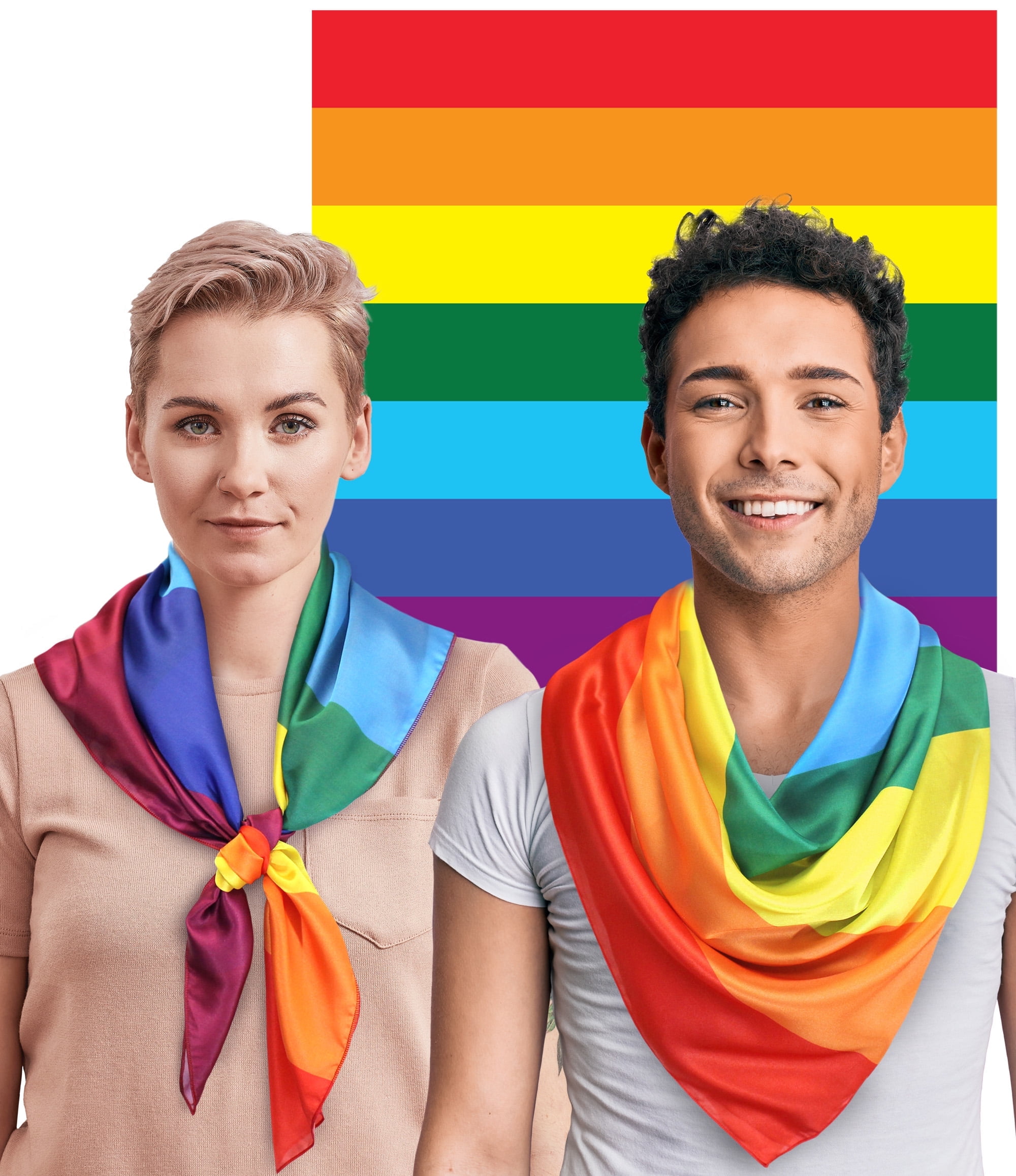 CBC Crown Unisex Adult Lightweight Rainbow Stripes Pride LGBTQ+ Silk ...