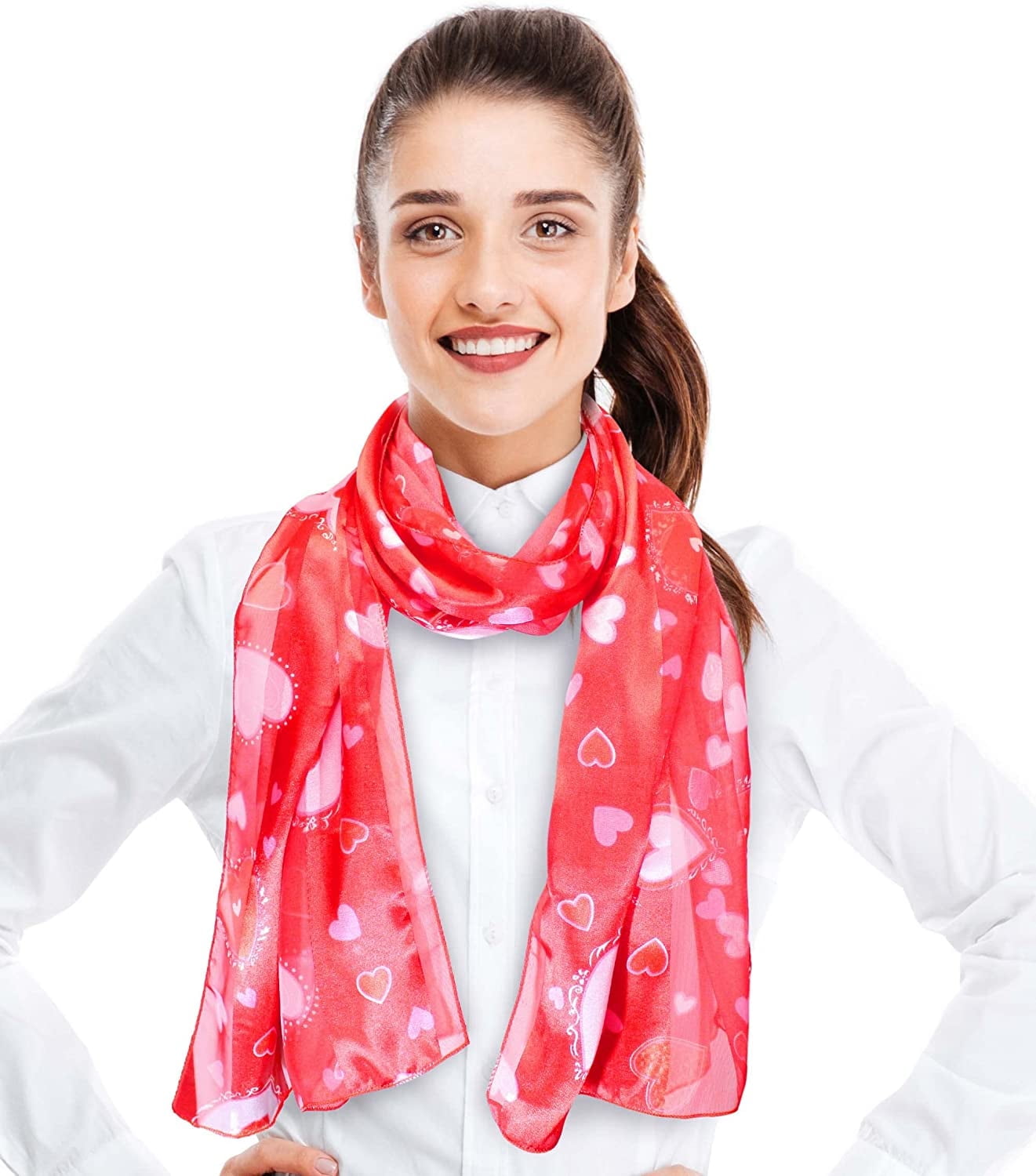 CBC Crown V-Days Heart Valentines Day Theme 13" x 60" Silk Feeling ...