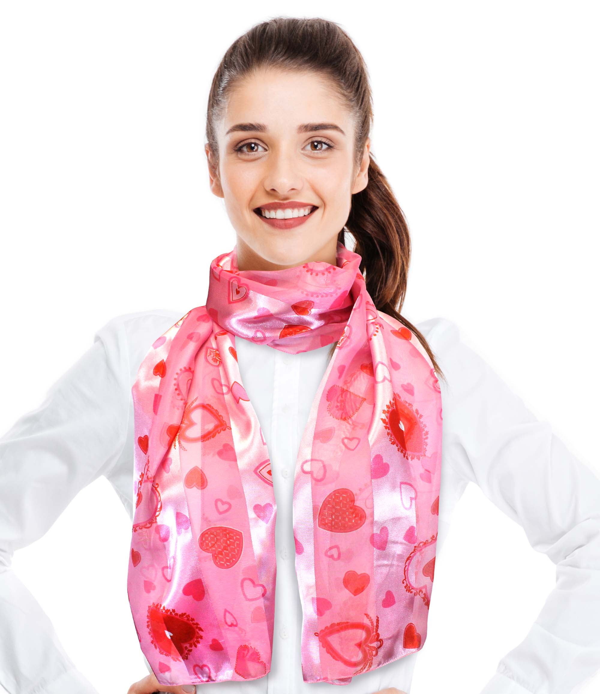 CBC Crown V-Days Heart Valentines Day Theme 13" x 60" Silk Feeling ...