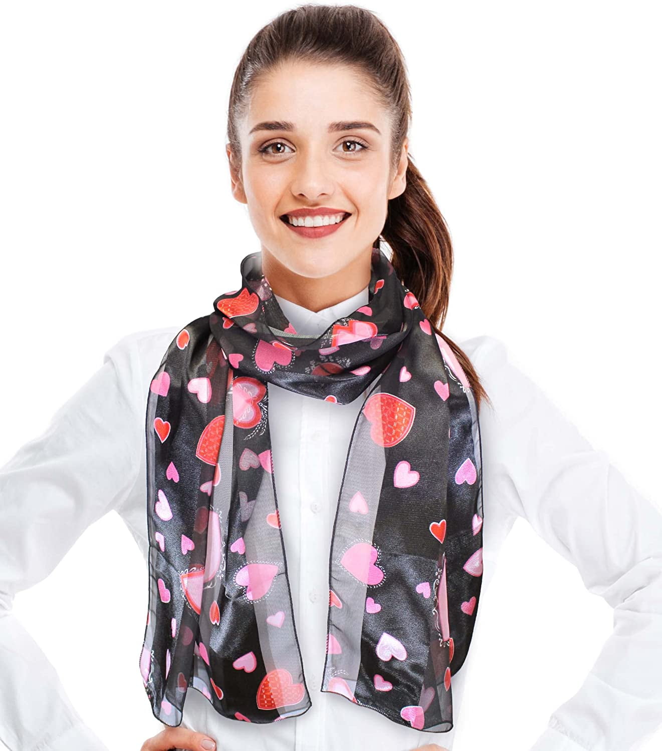 CBC Crown V-Days Heart Valentines Day Theme 13" x 60" Silk Feeling ...