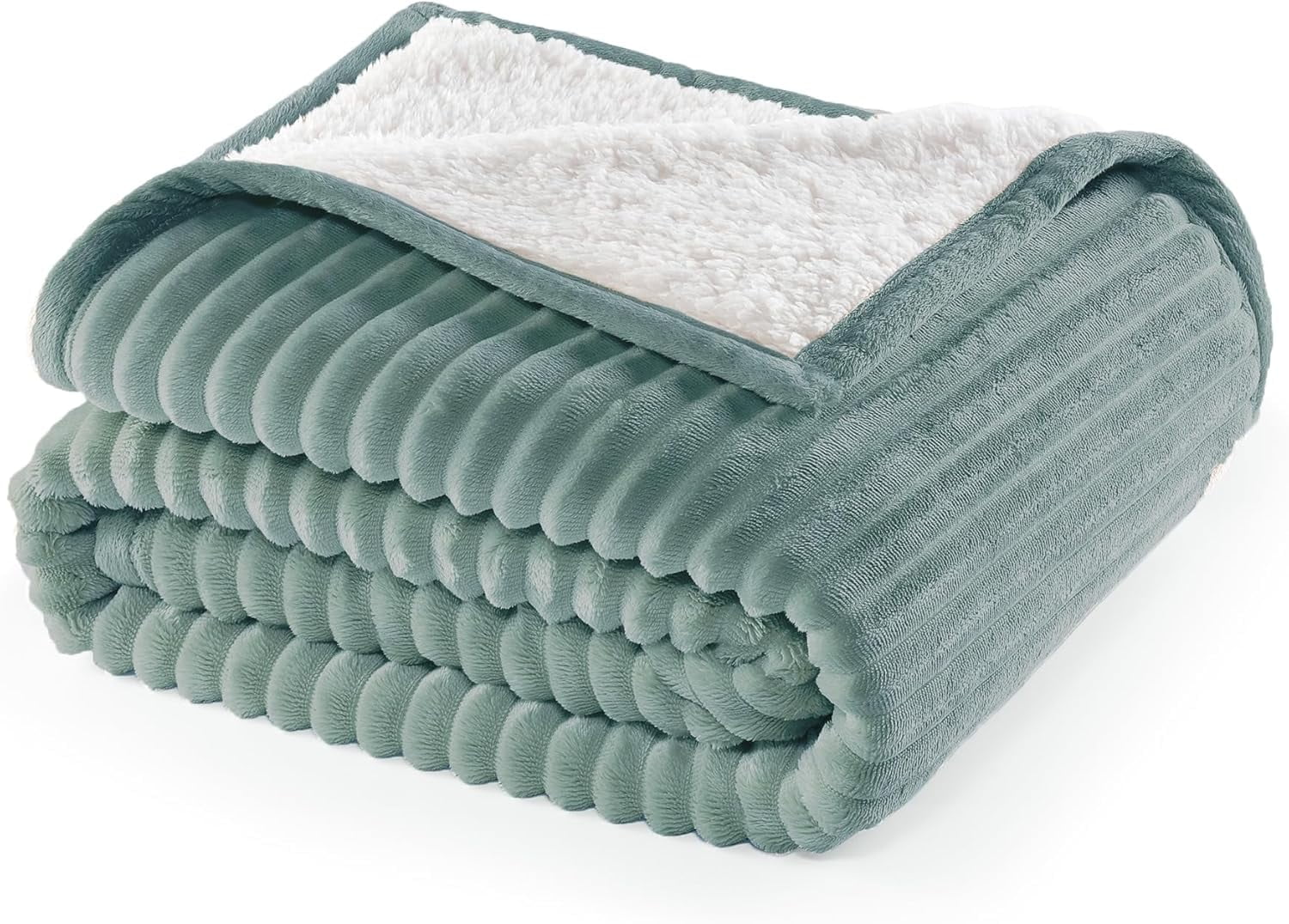 CBCHome Cozy Chenille Sherpa Throw Blanket - Soft, Plush, Fluffy Sofa ...