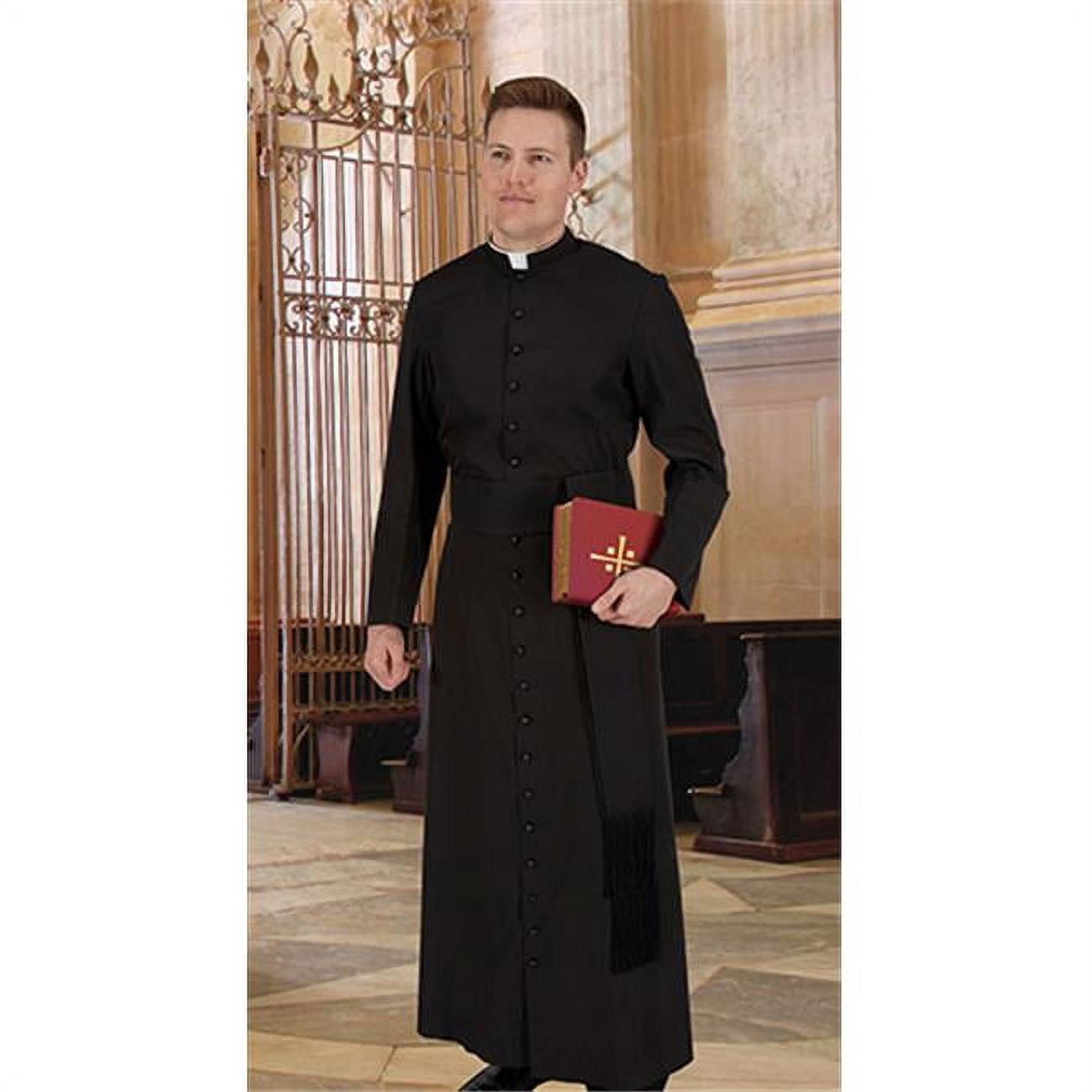 CBCS 305BLK4015556 Summertime Roman Cassock, Black - 40 in. Chest - 15. ...