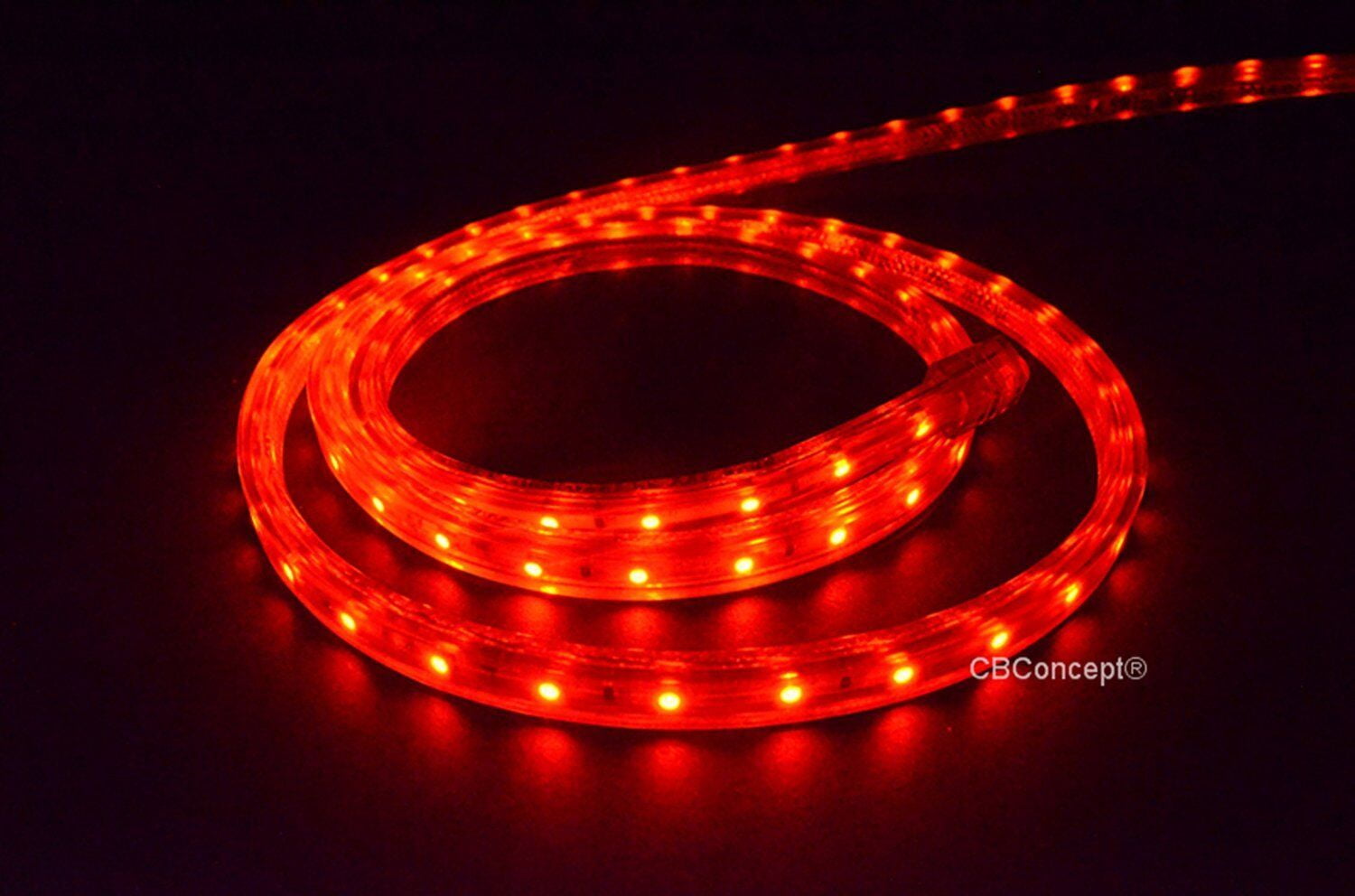 CBConcept® UL Listed,40 Feet,4300 Lumen,Red,120 V Flat LED Strip Rope ...