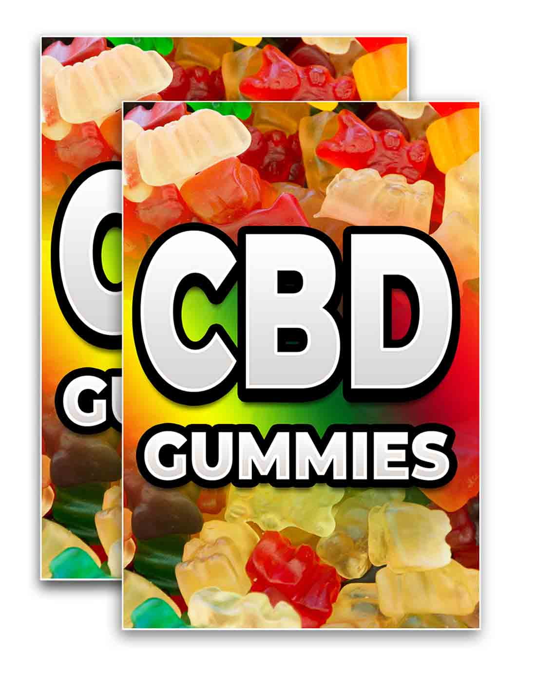CBD (24" X 36") Vinyl Decal Only (Pack of 2) |Sign|Sticker|Poster ...