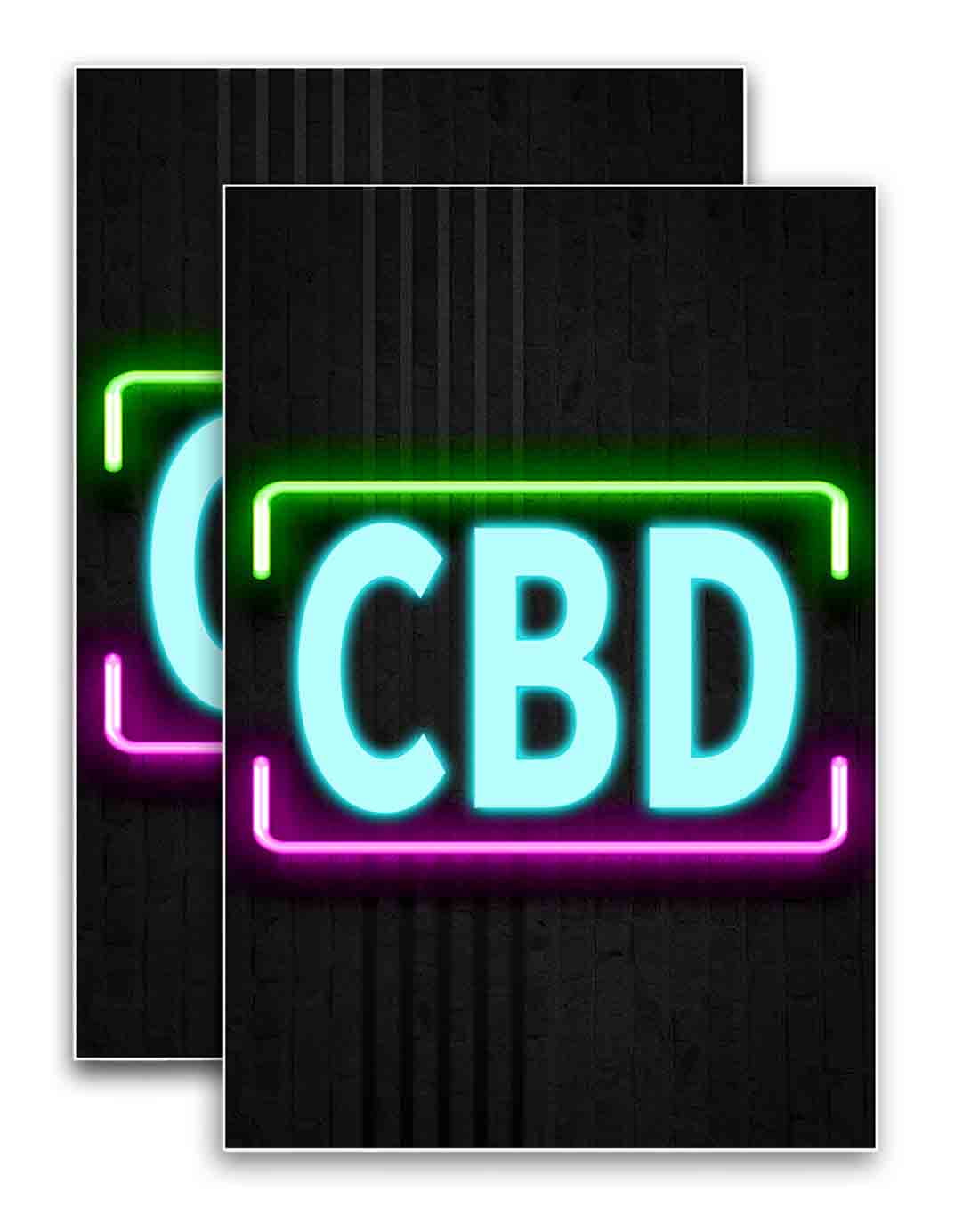 CBD (24" X 36") Vinyl Decal Only (Pack of 2) |Sign|Sticker|Poster ...