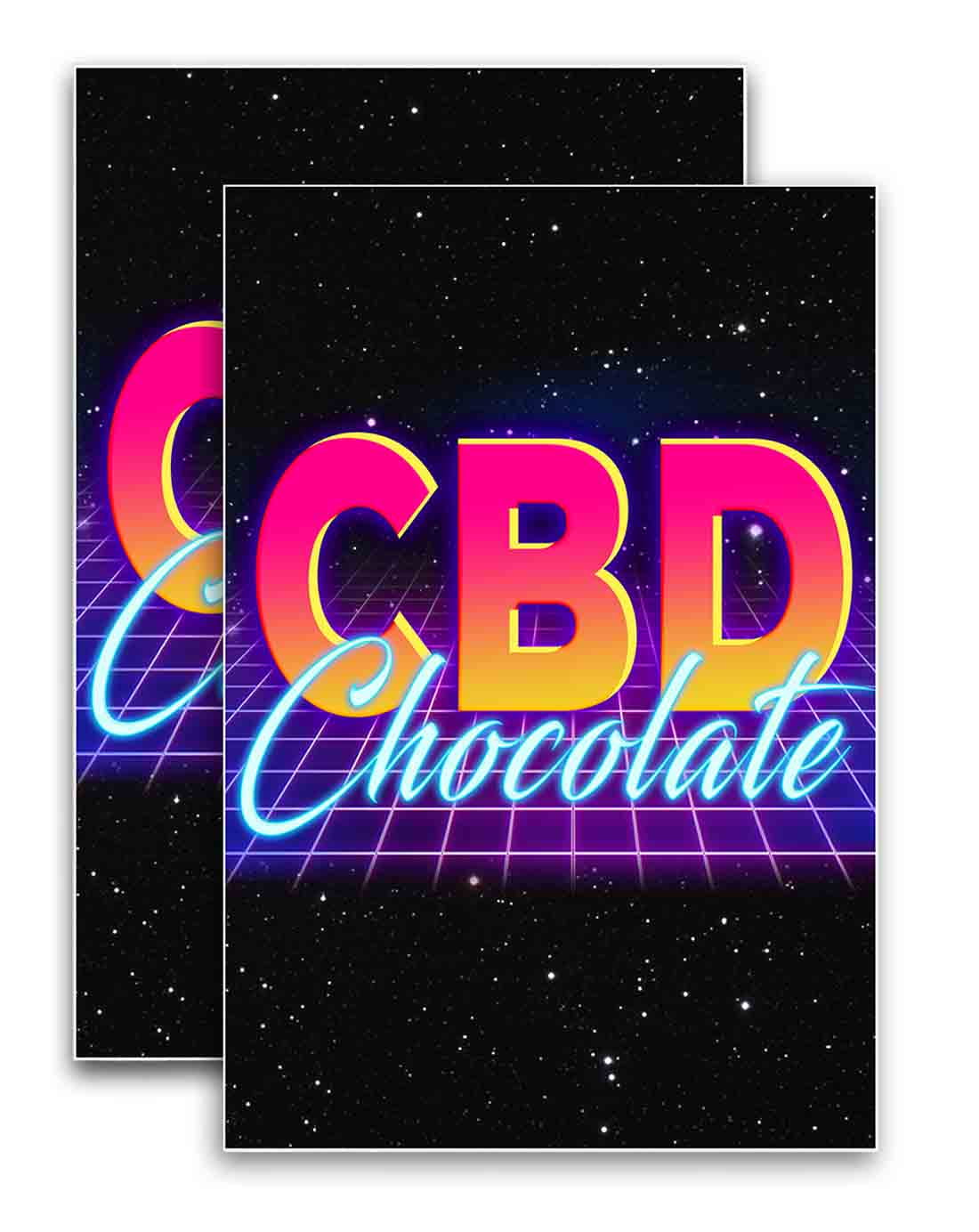 CBD Chocolate (24" X 36") Vinyl Decal Only (Pack of 2) |Sign|Sticker ...