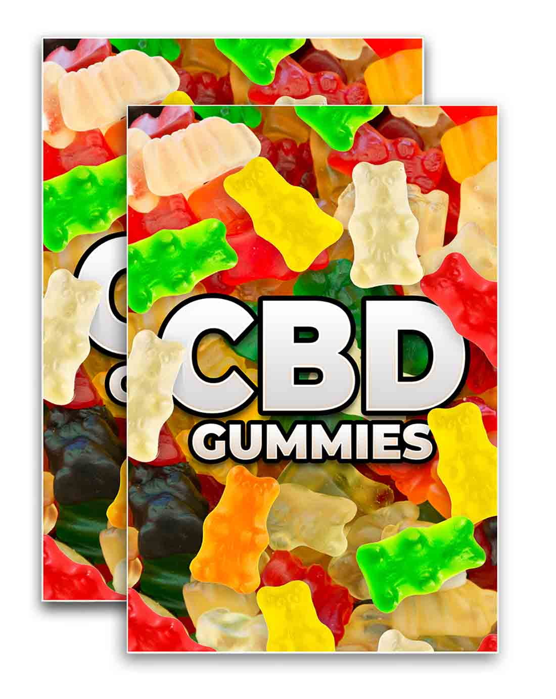 CBD Gummies (24" X 36") Vinyl Decal Only (Pack of 2) |Sign|Sticker ...