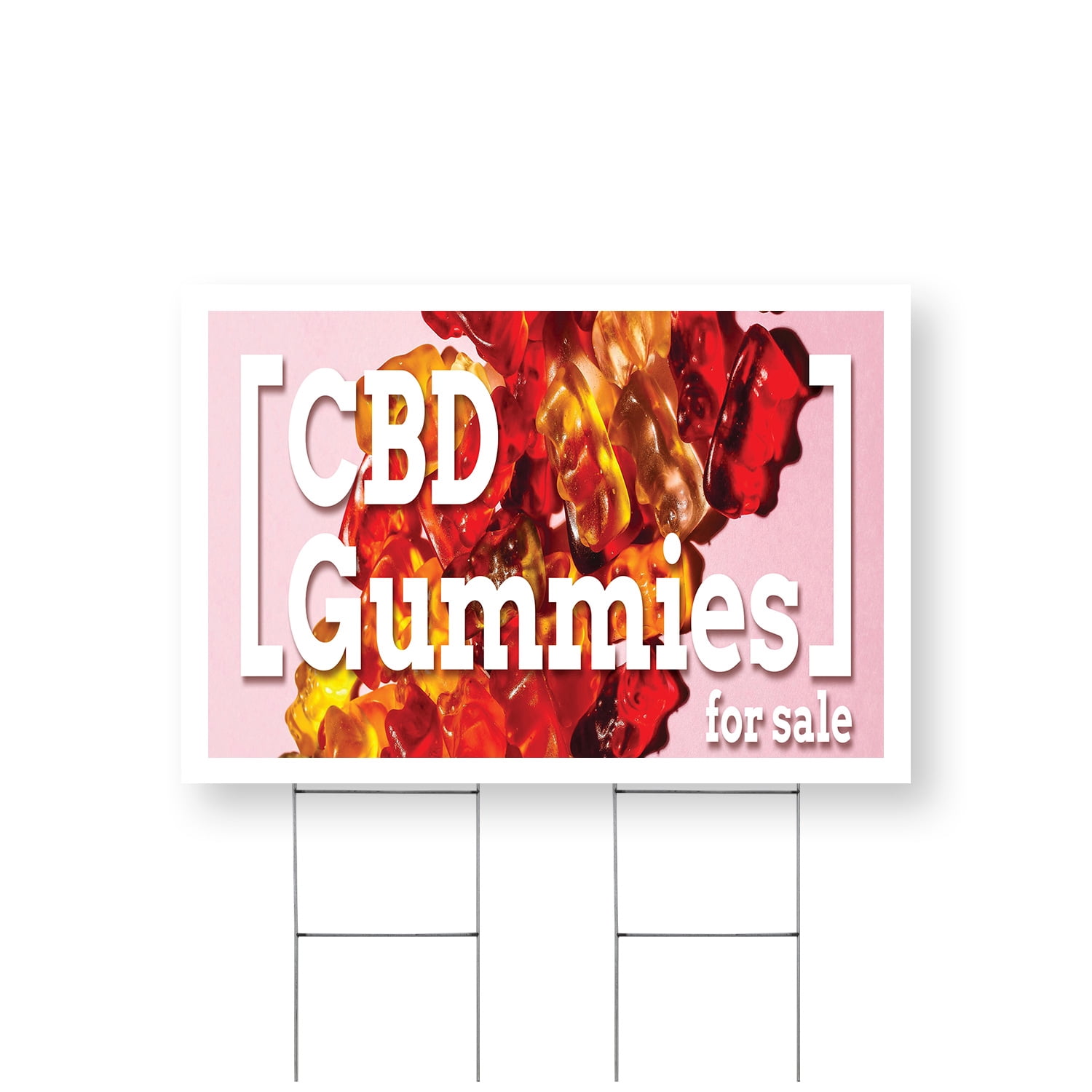 CBD Gummies Yard Sign 24 Inch x 36 Inch Double Sided Weatherproof Heavy ...