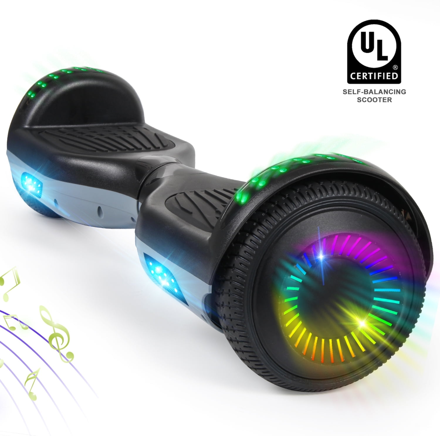 "CBD 6.5"" Hoverboard with LED Lights, Bluetooth, Speaker - Black ...