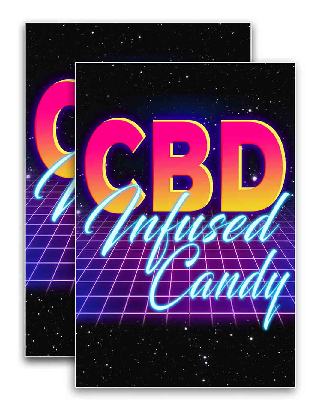 CBD Infused Candy (24" X 36") Vinyl Decal Only (Pack of 2) |Sign ...