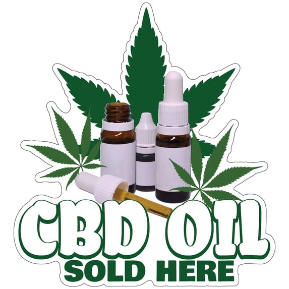 CBD Oil Sold Here 24" Decal Concession Stand Food Truck Sticker ...