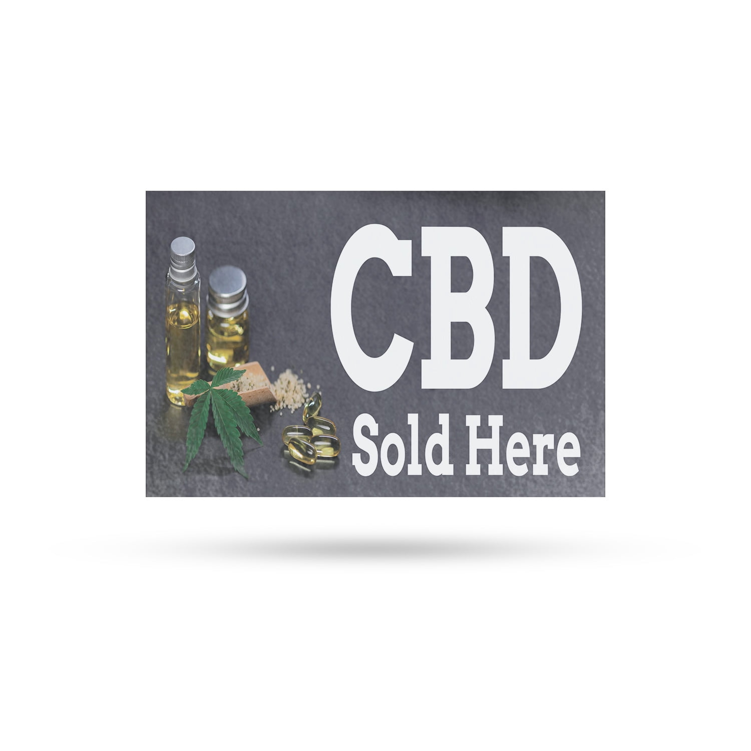 CBD Sold Here Vinyl Decal 24 Inch x 36 Inch Weatherproof Heavy-Duty ...