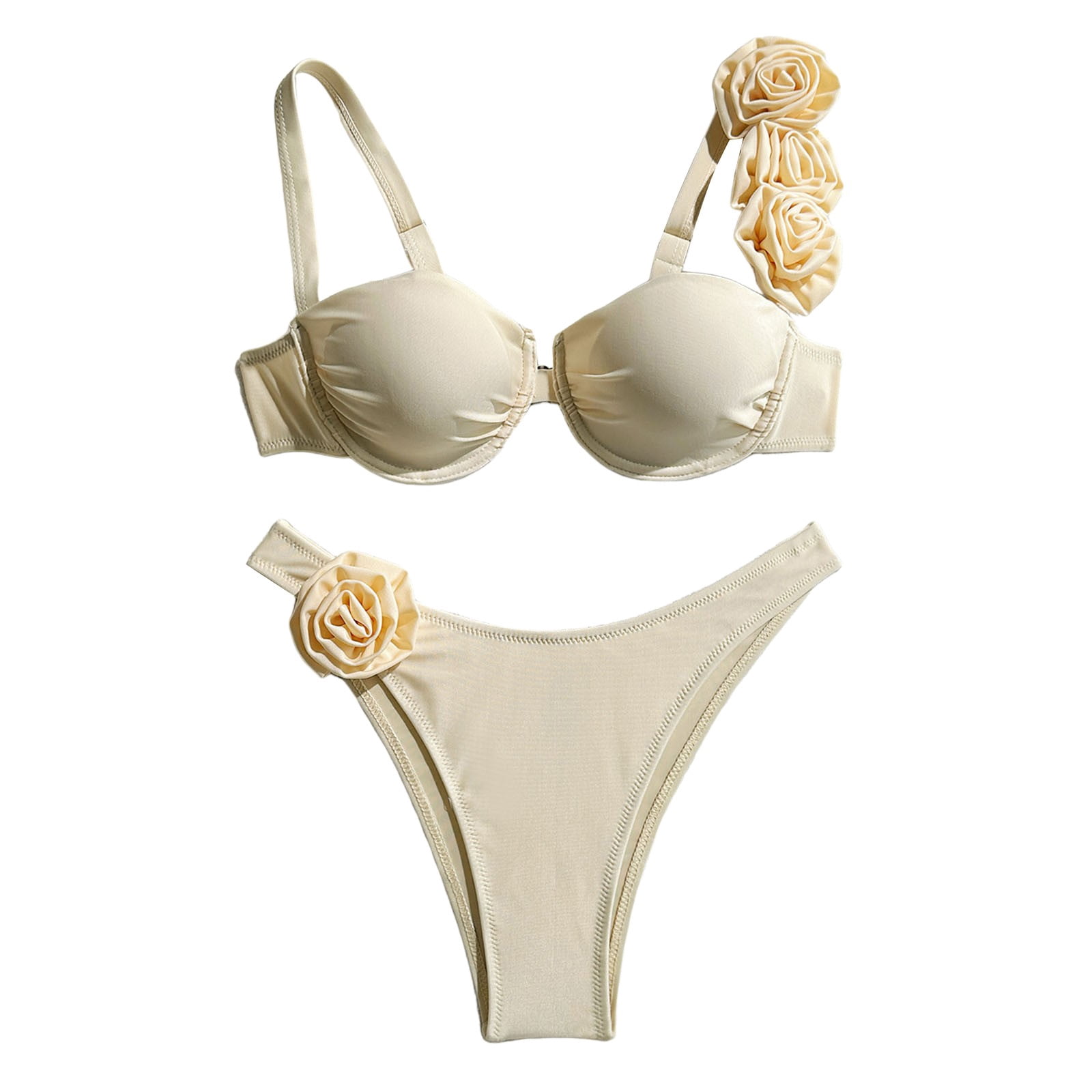 CBDElite Bikini Set Two Piece Swimsuit for Women Push Up Solid Split ...