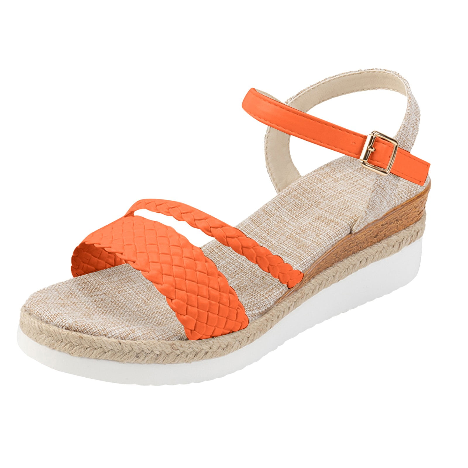CBDElite Bohemian Wedge Sandals For Women Wedge Heel Ankle Strap Summer ...