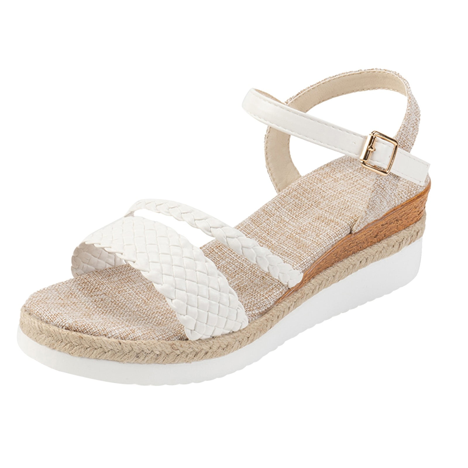 CBDElite Bohemian Wedge Sandals For Women Wedge Heel Ankle Strap Summer ...