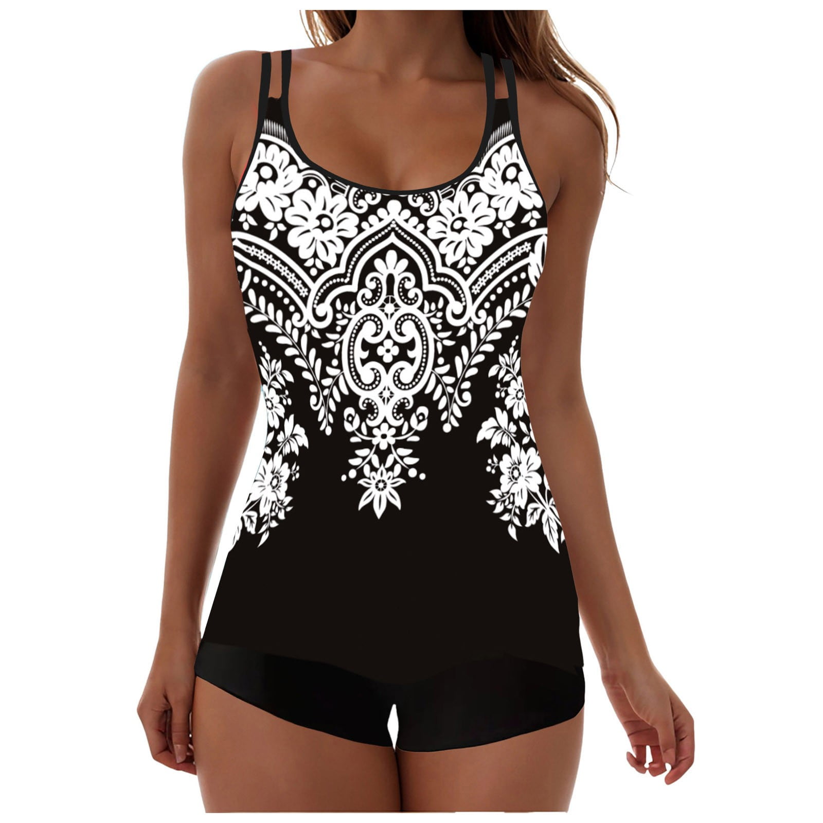 CBDElite Tankini Swimsuits for Women 2 Piece Tankini Tops Swimwear Top ...