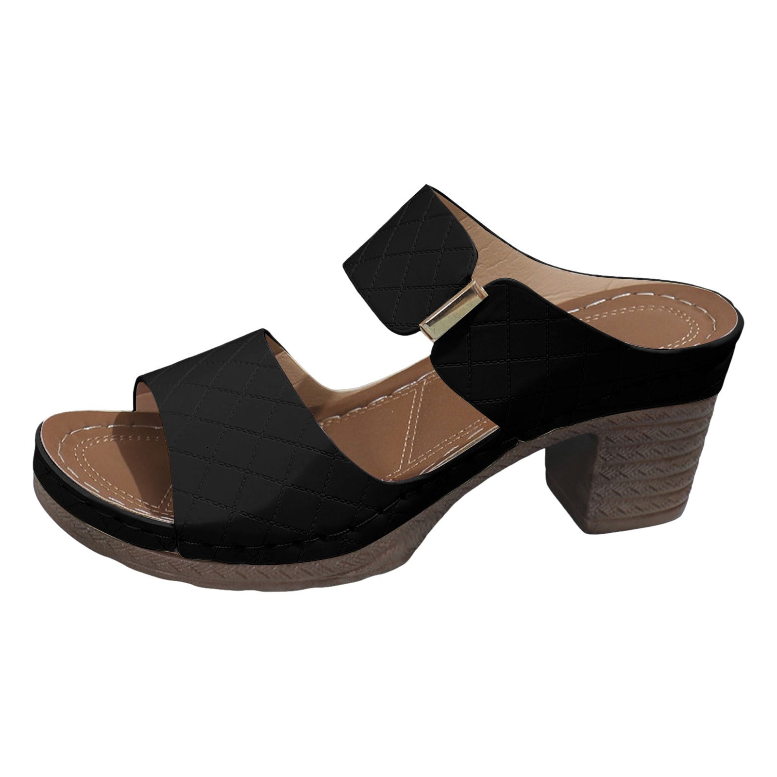 CBDElite Womens Open Toe Slides High Heels Sandals Shoes 2025 Summer ...
