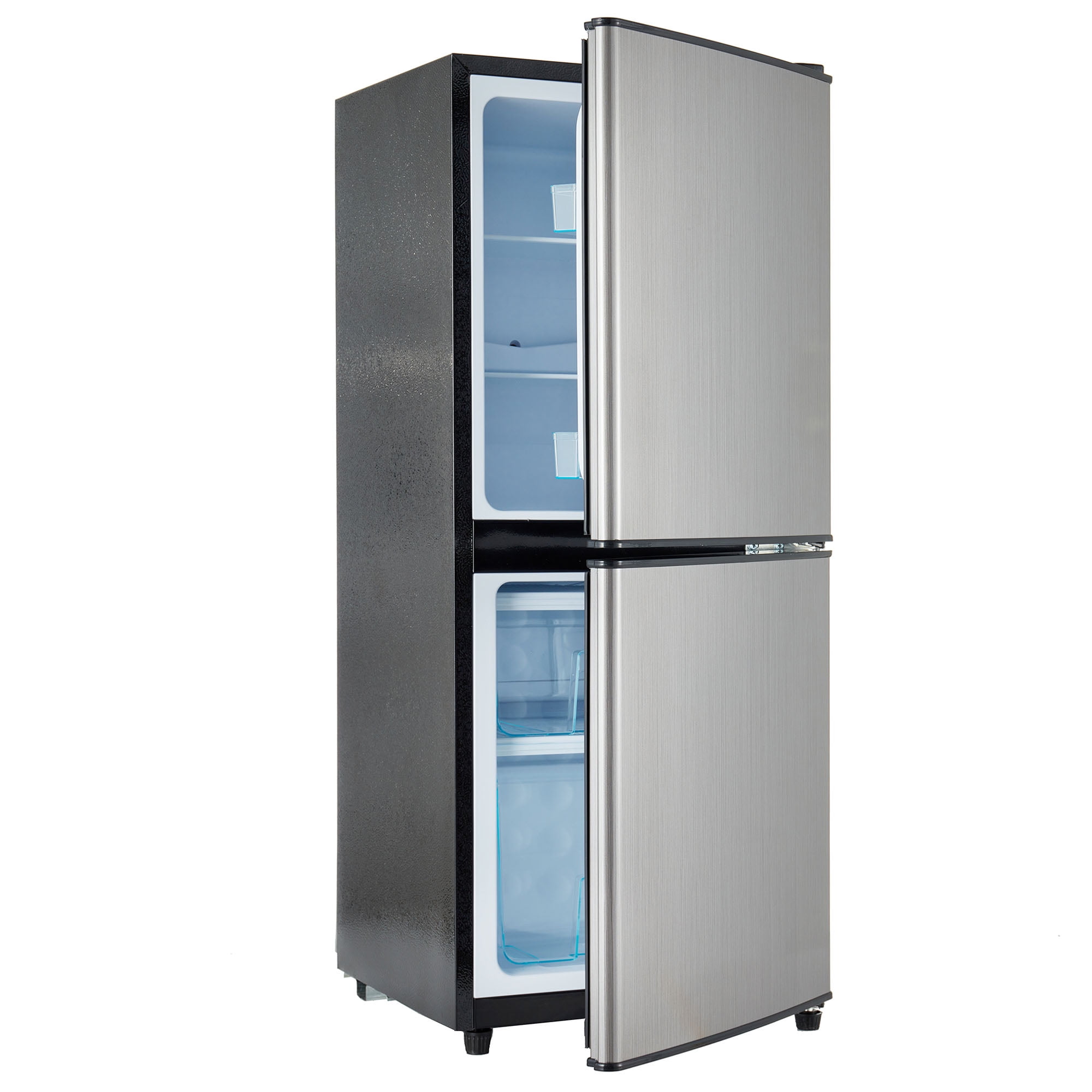 CBEHTWI 3.6Cu.Ft Dual Zone Refrigerator, Brushed Gray Silver, 45 dB ...