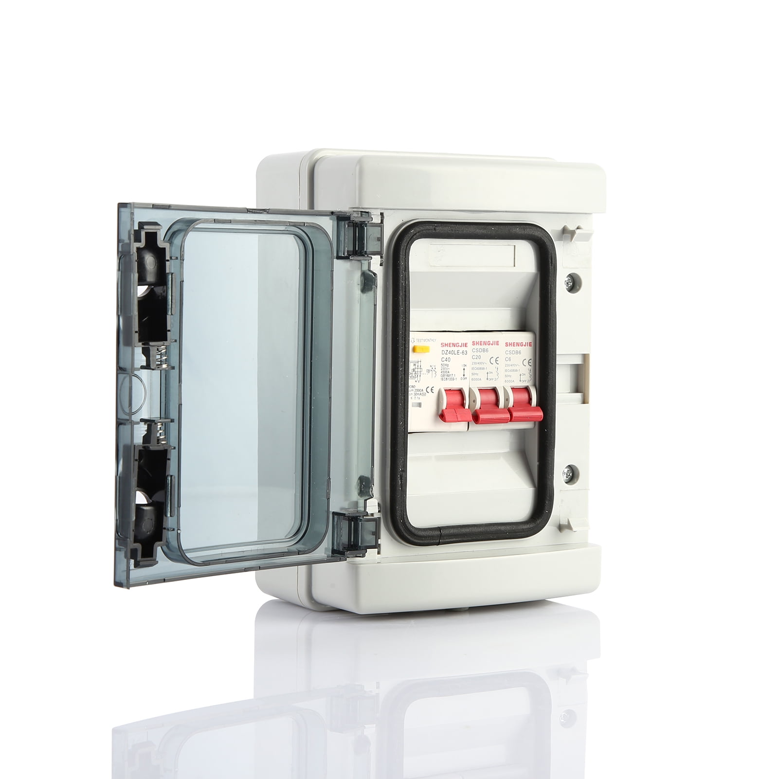 CBEHTWI Consumer Unit Waterproof 40A RCD 20Amp 6Amp 2 Way Garage Unit ...