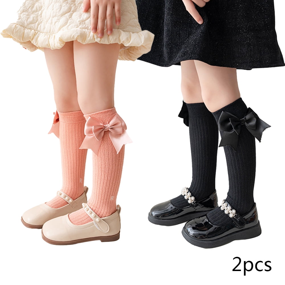 CBFMeerr 3-12Y Kids Long Stockings Dress Socks Toddler Girls Knee ...