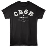 CBGB Mens T Shirt Punk Rock OMFUG LOGO Music Bowery Underground Black ...