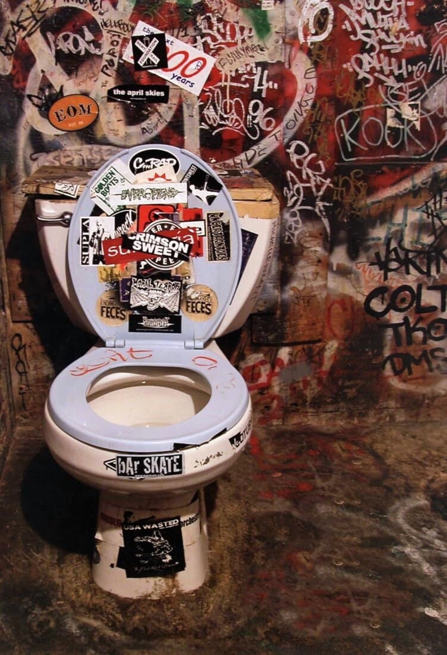 CBGB Poster, Punk Rock Music Venue, Bathroom, Toilet, New York City ...