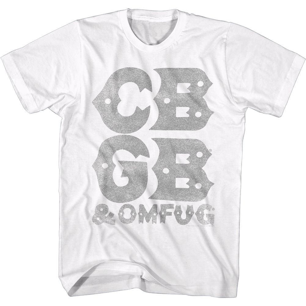 CBGB Stacked Logo White Adult T-Shirt - Walmart.com