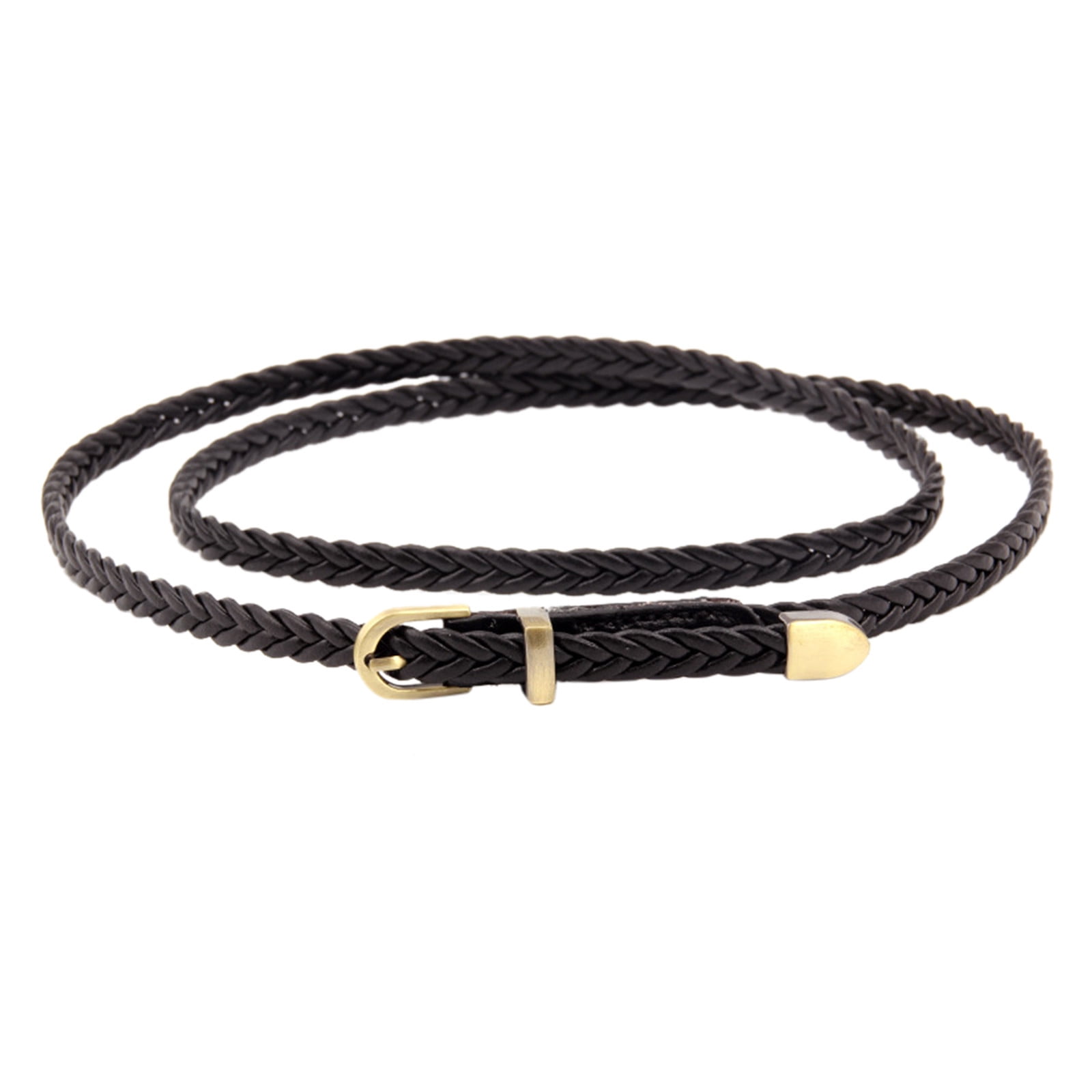 CBGELRT Fashion Braided Belts For Women Braided Woven Leather Pin ...