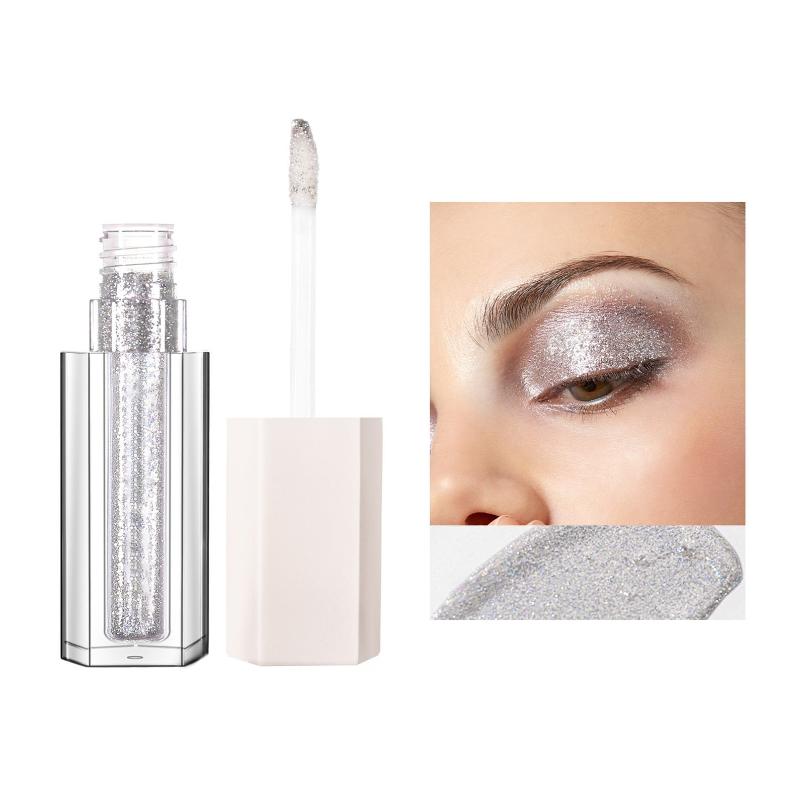 CBGELRT Liquid Glitter Eyeshadow Bright Eye Pearlescent Liquid Metallic ...
