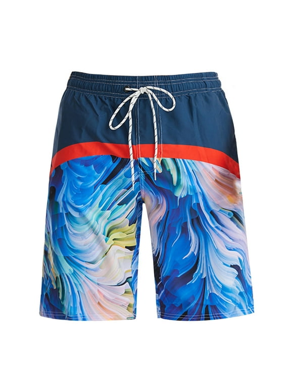 SURF CUZ Quick Dry Men's Swimwear: 5 Inch Swim Trunks with Compression ...