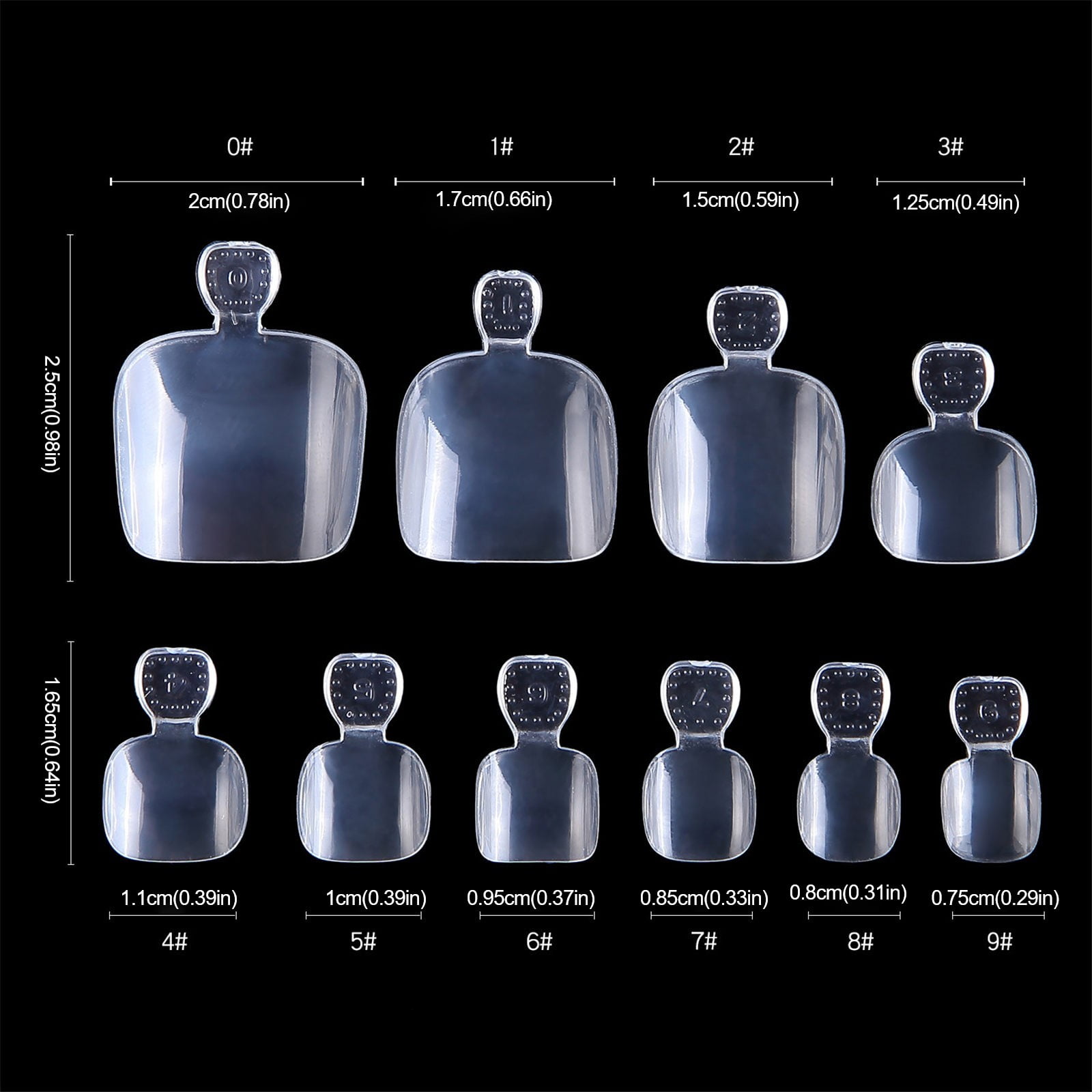 CBGELRT Press on Nails Short Square Transparent Toenails Wearable ...