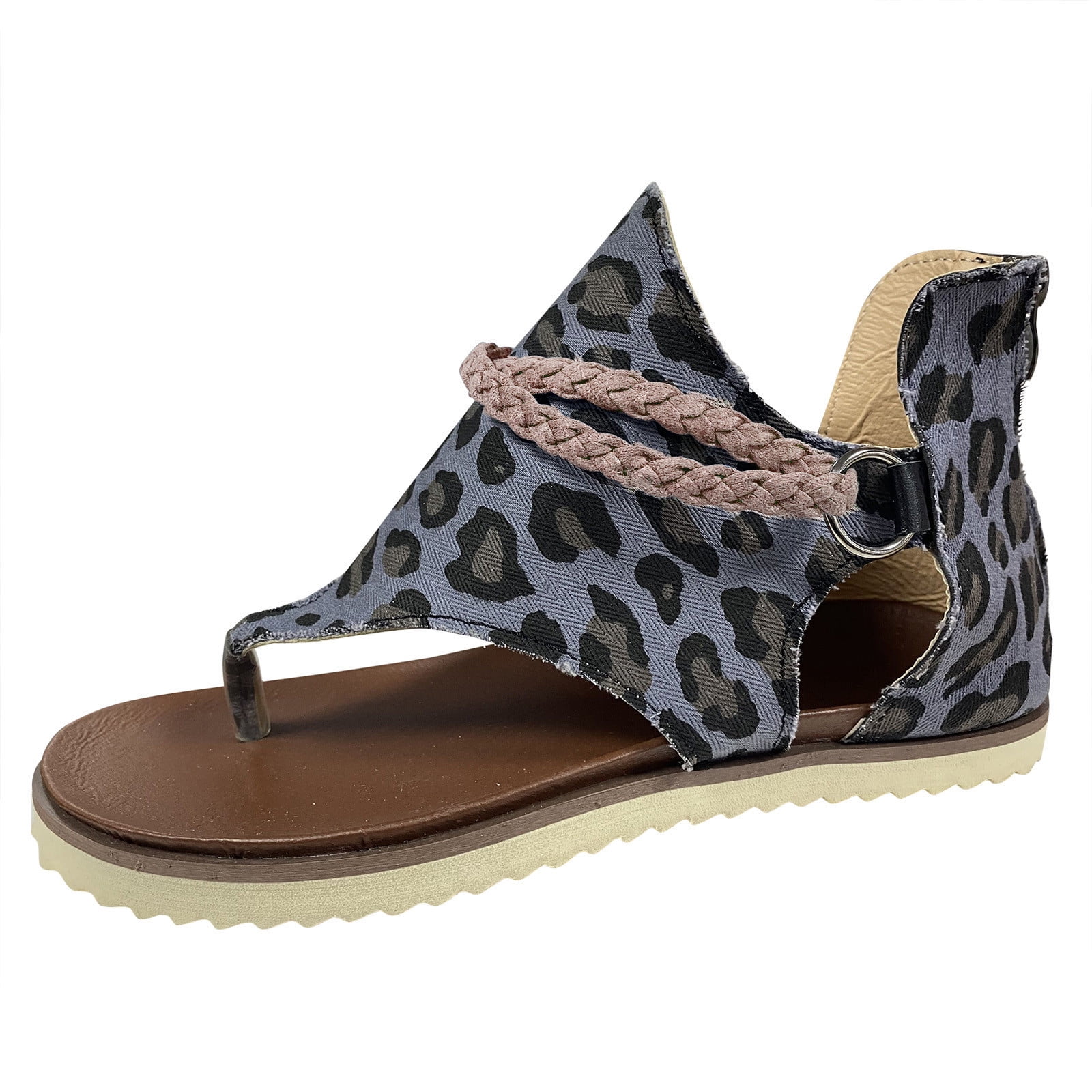 CBGELRT Sandles Clog Sandals for Women Size 11 Fashion Leopard Print ...