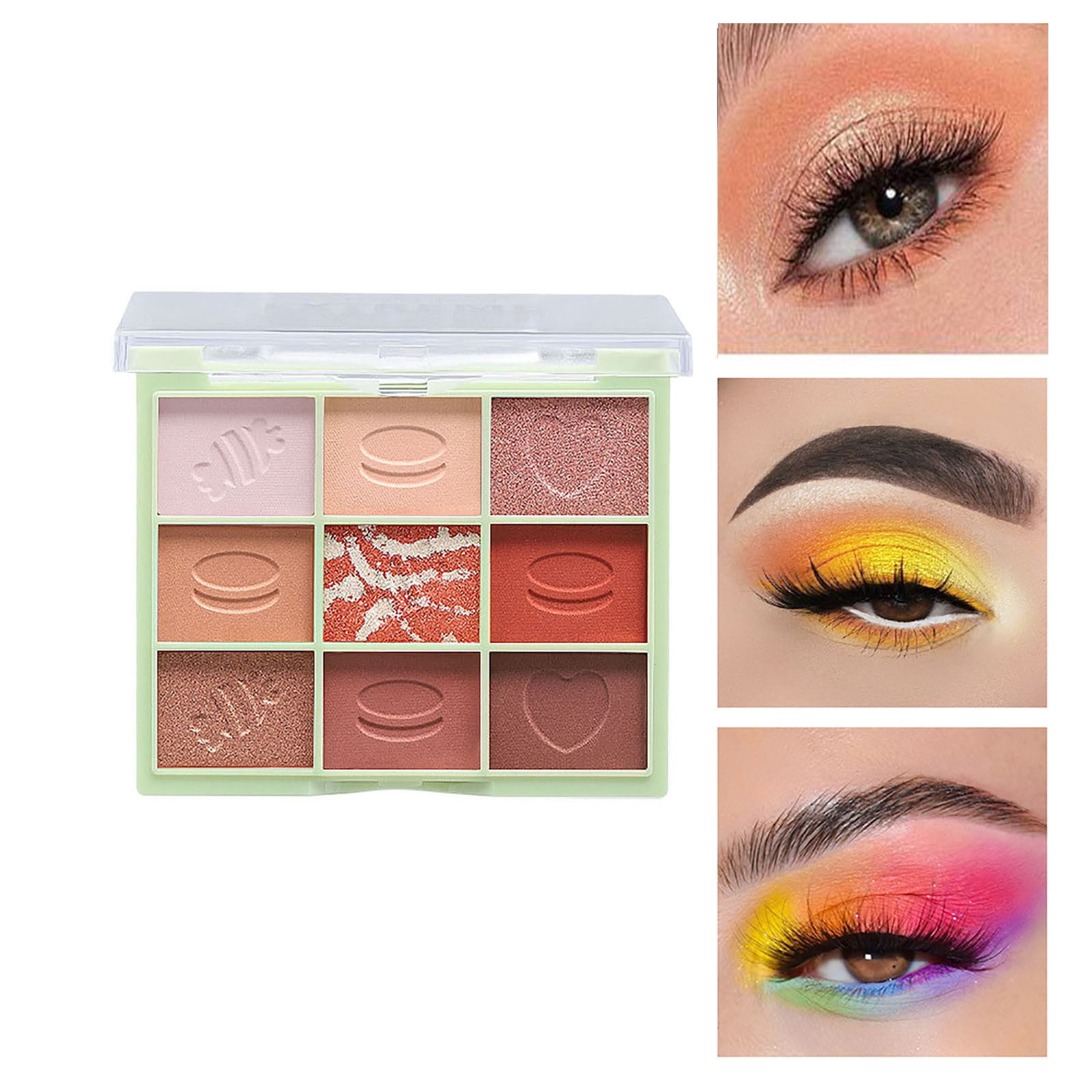 CBGELRT Smokey Eyeshadow Palette 9 Color Glitter Pearly Matte Eye ...