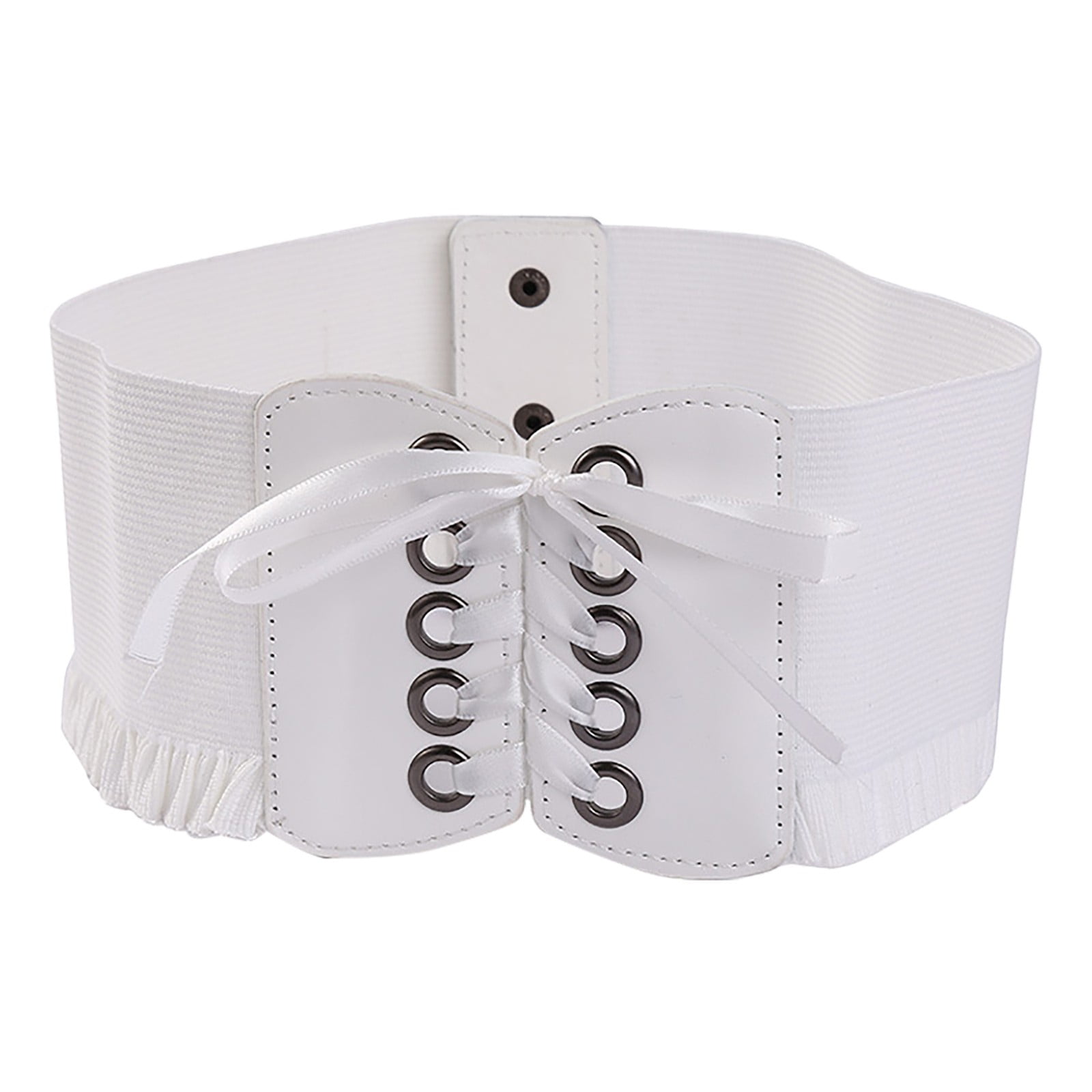 CBGELRT Womens Belts Punk Lace-up Tied Black Leather Belts for Dresses ...