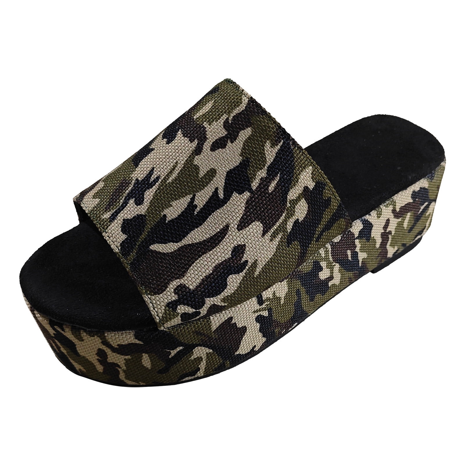 CBGELRT Womens Sandals Camouflage Womens Sandal Slides Women Summer ...