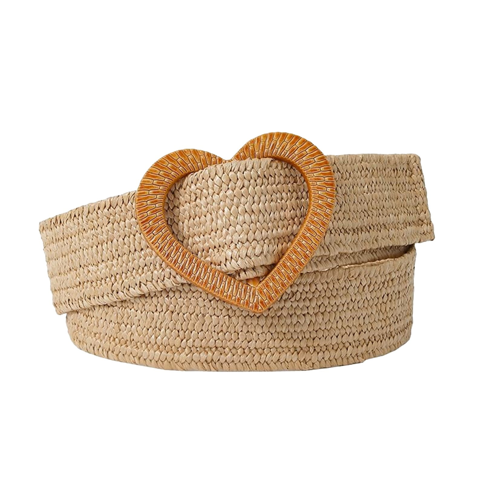 CBGELRT Woven Belt for Women Straw Elastic Stretch Waist Belt Boho ...