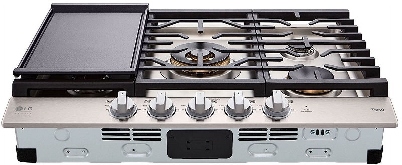 CBGS3028S 30" Gas Cooktop, Red LED Knob Accents, 19,000 BTU UltraHeat ...