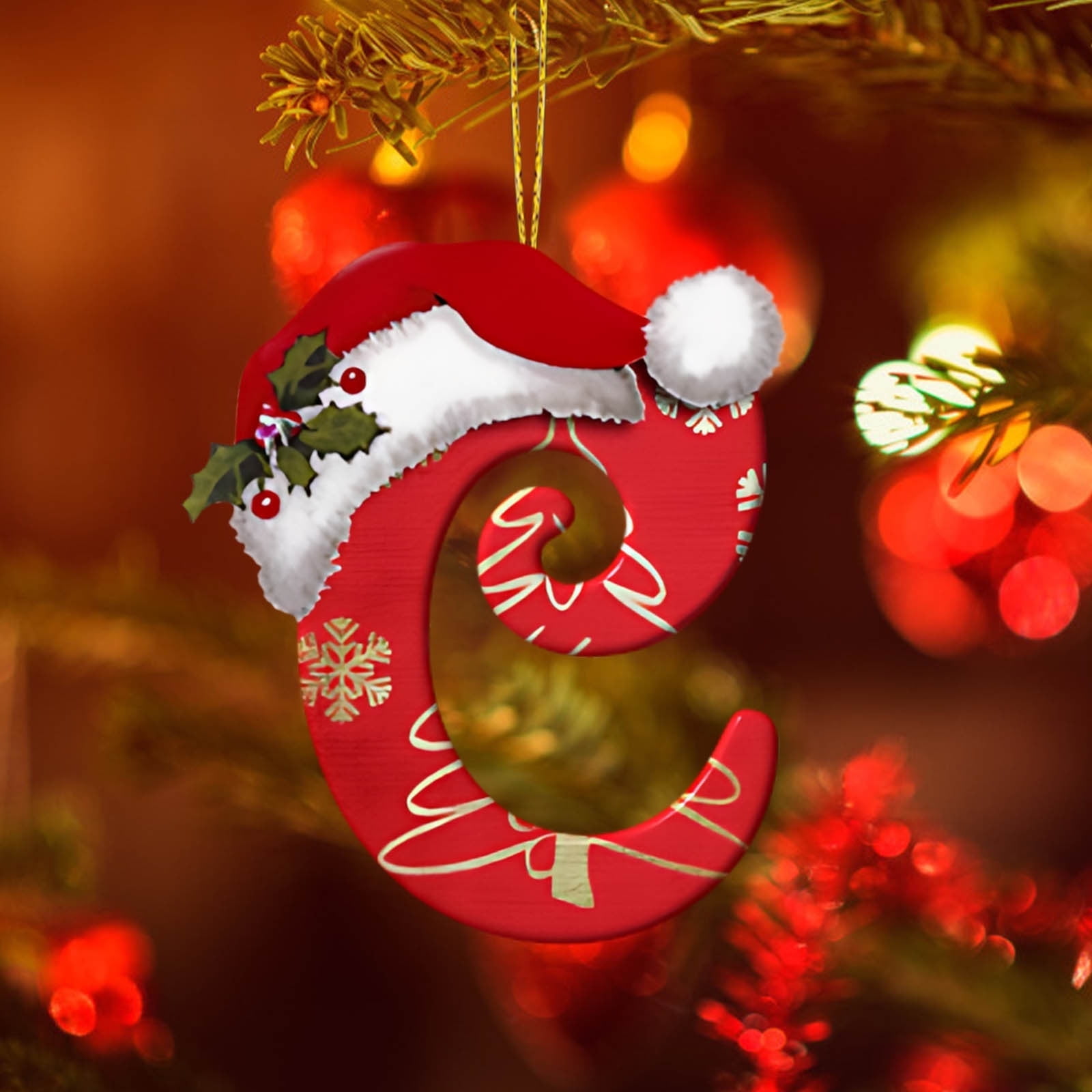 CBI Christmas Initial Ornaments, Personalized DIY 26 Letters Christmas ...