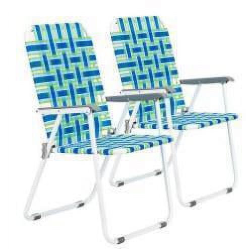CBINGB 2 Pack Folding Web Chair Set for Beach Getaways, Lawn Gatherings ...