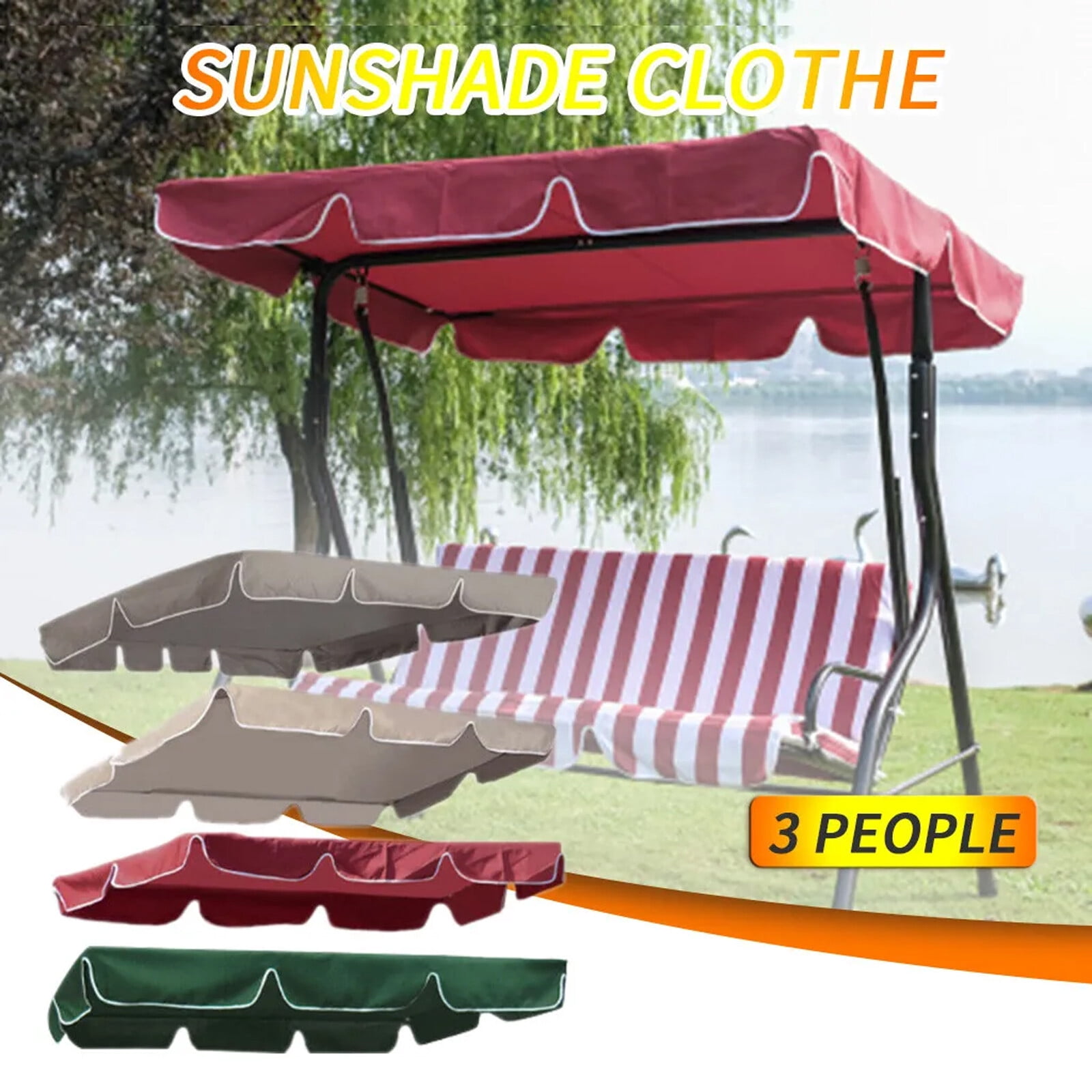 CBINGB Premium 300D Patio Swing Top & Seat Canopy Replacement – Heavy ...