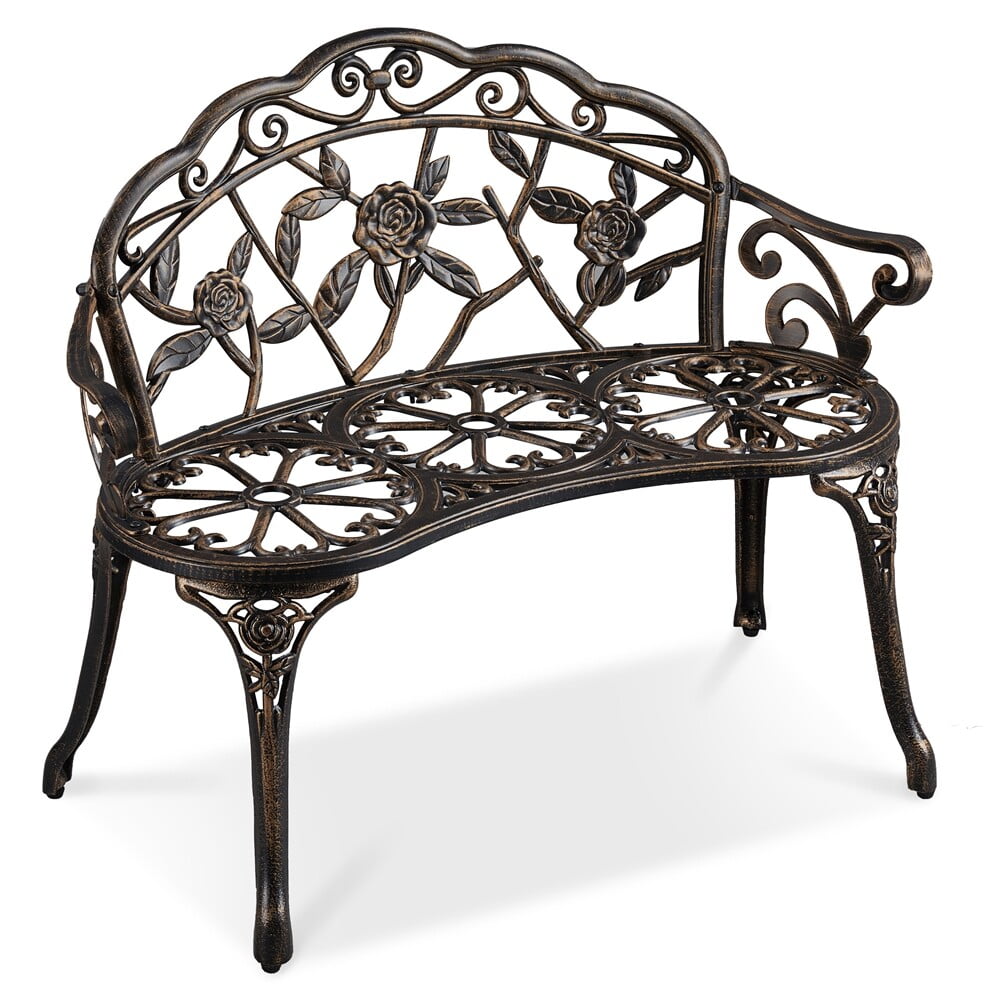 CBINGB Rustic-Inspired Vintage Aluminium Garden Bench – Antique Metal ...