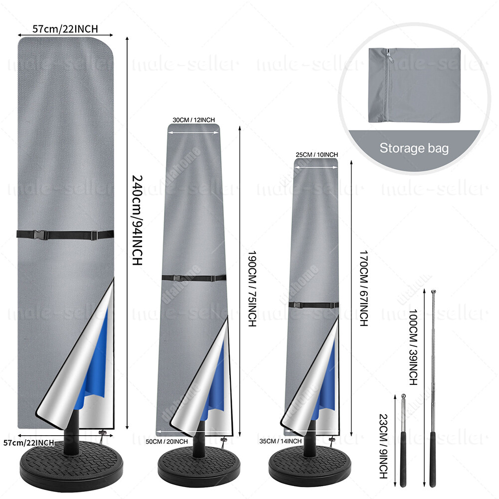 CBINGB Waterproof Patio Umbrella Covers for 6-9ft Outdoor Market ...