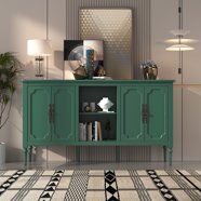 Lifestorey Tabaria Mid-Century Vintage Accent Buffet Cabinet Grey ...