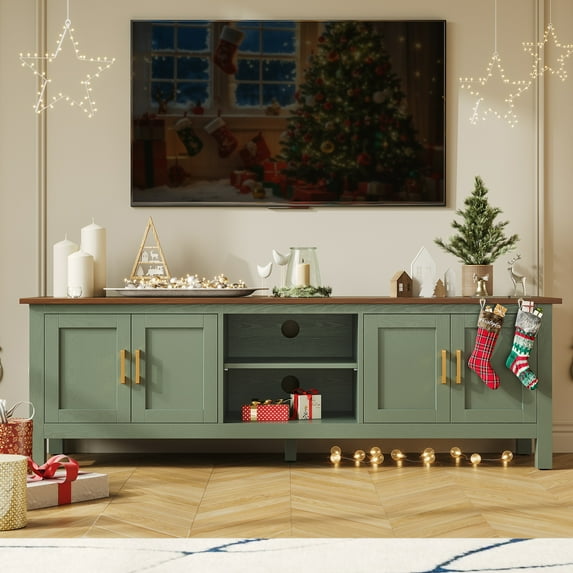 CBJCBJ Modern 63" TV Stand for TVs up to 70", Entertainment Center with ...