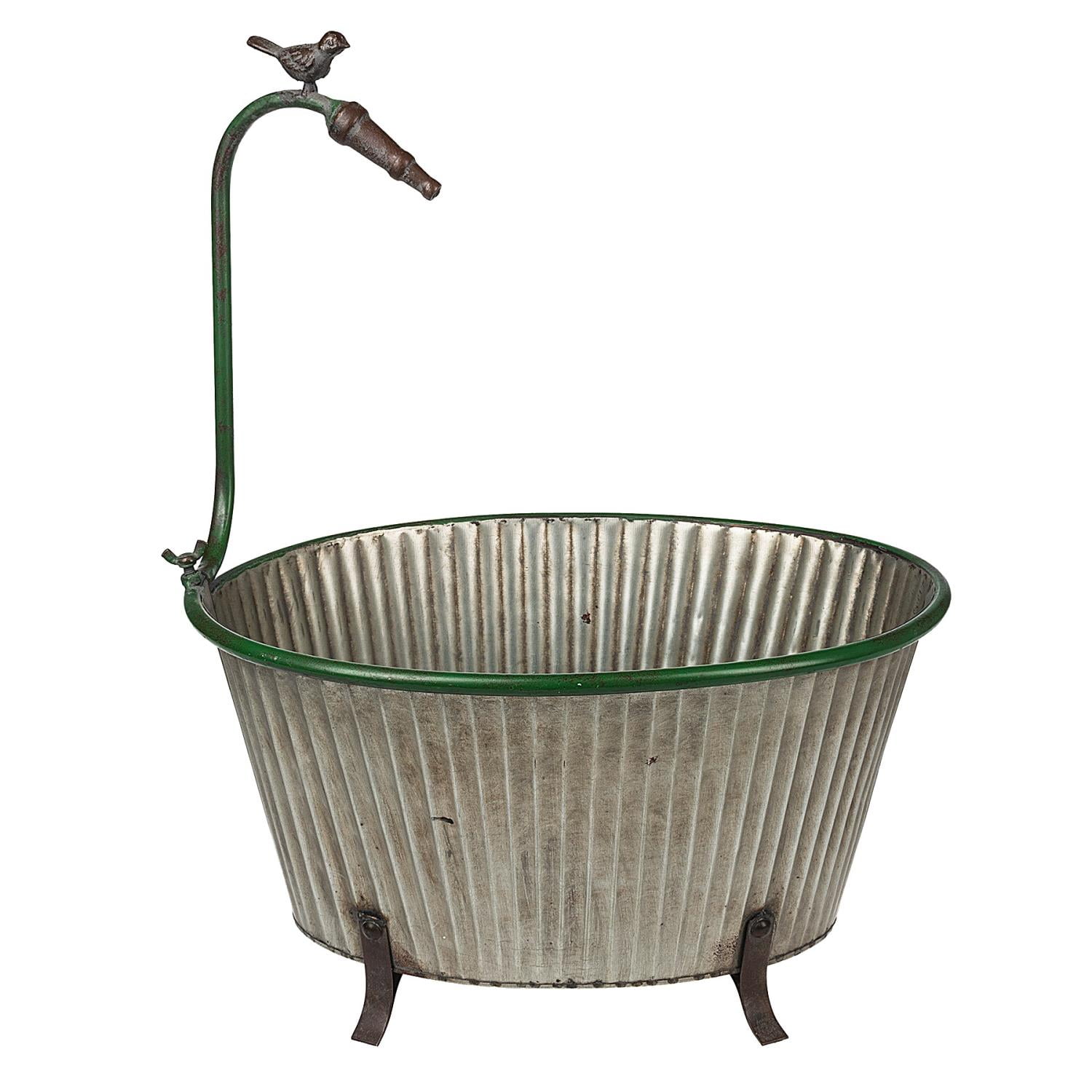 CBK Iron Large Garden Hose Planter With Bird 147610 - Walmart.com