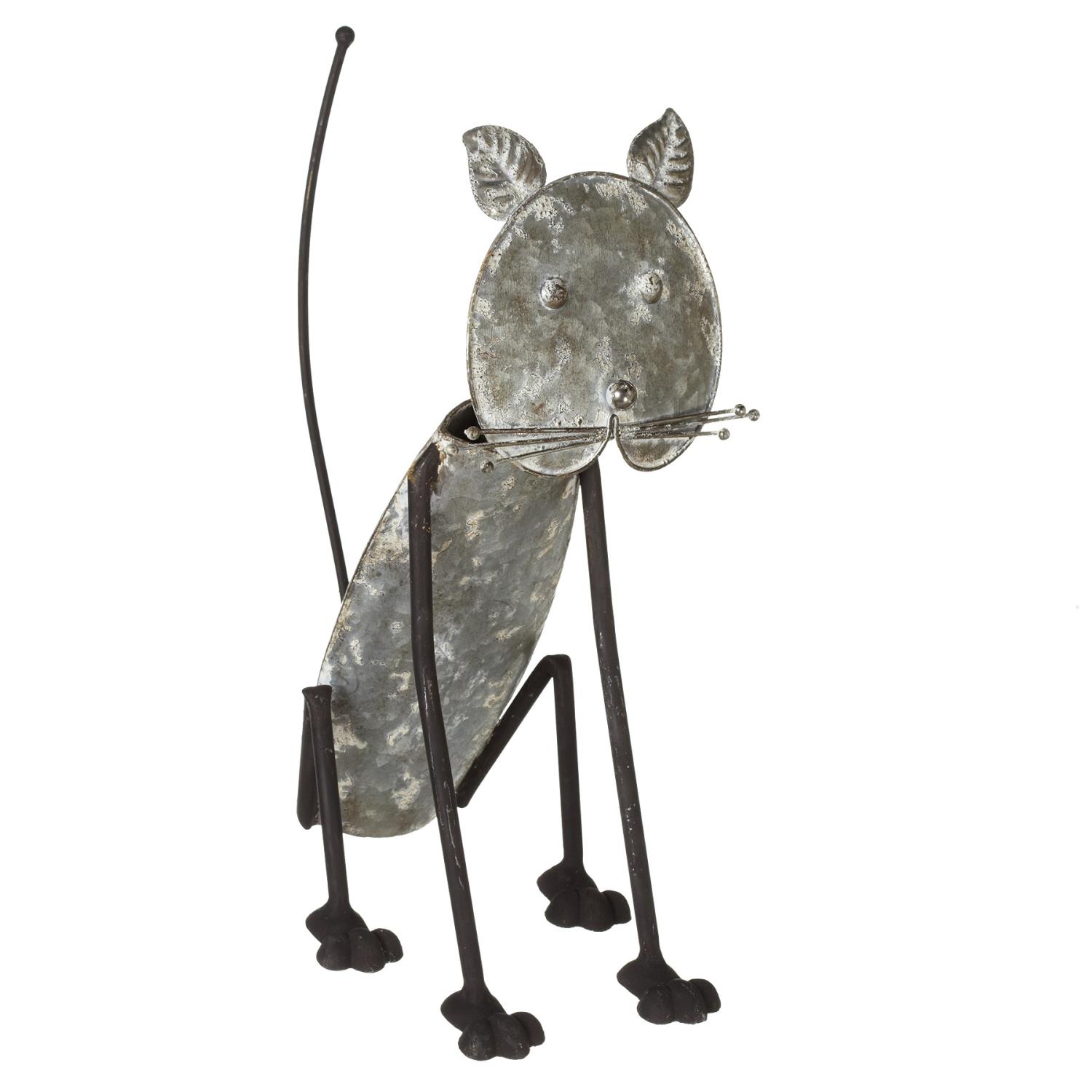CBK Metal Distressed White Galvanized Cat 158092 - Walmart.com